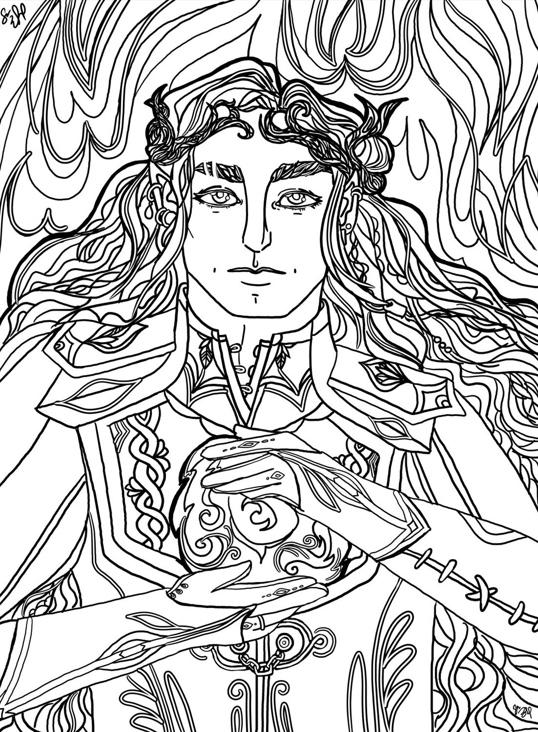 Good Sir Elf- Coloring Page - Etsy