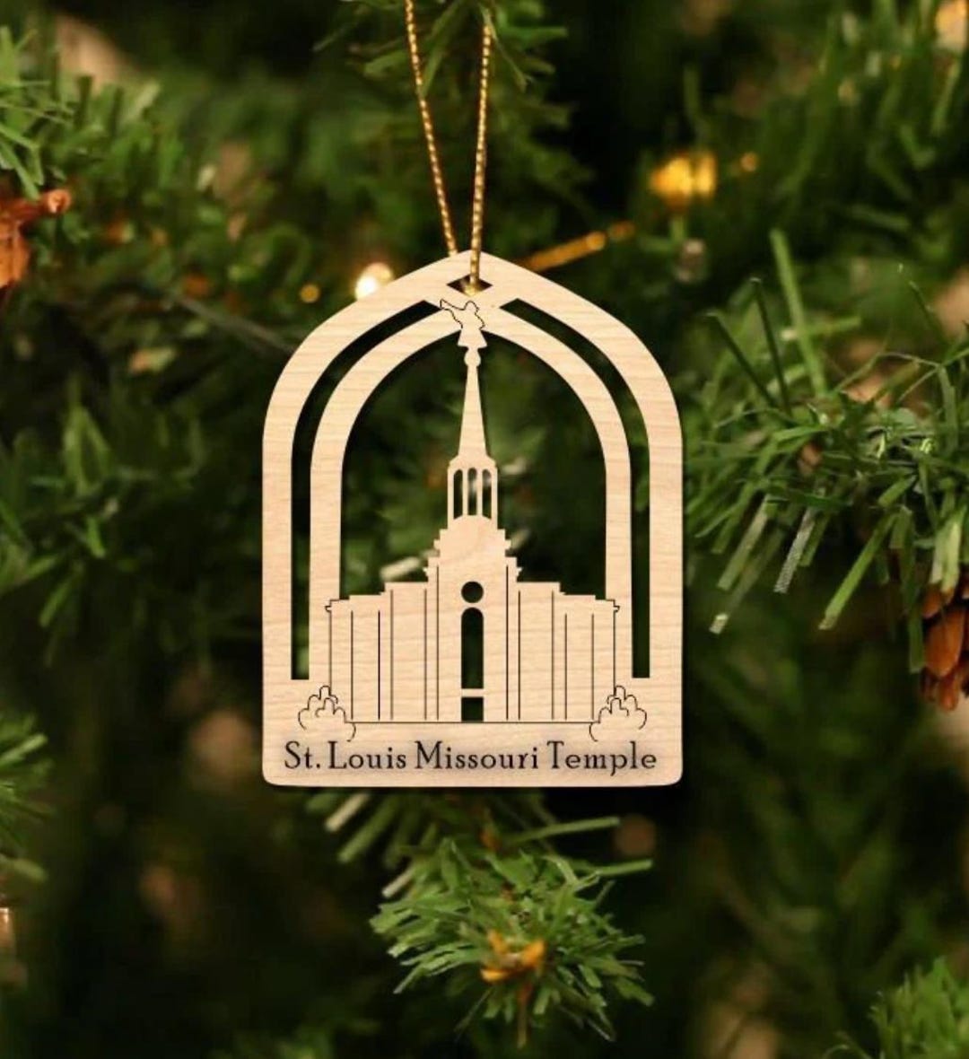 St. Louis Missouri Temple Christmas Ornament: Laser Cut Baltic Birch - Etsy