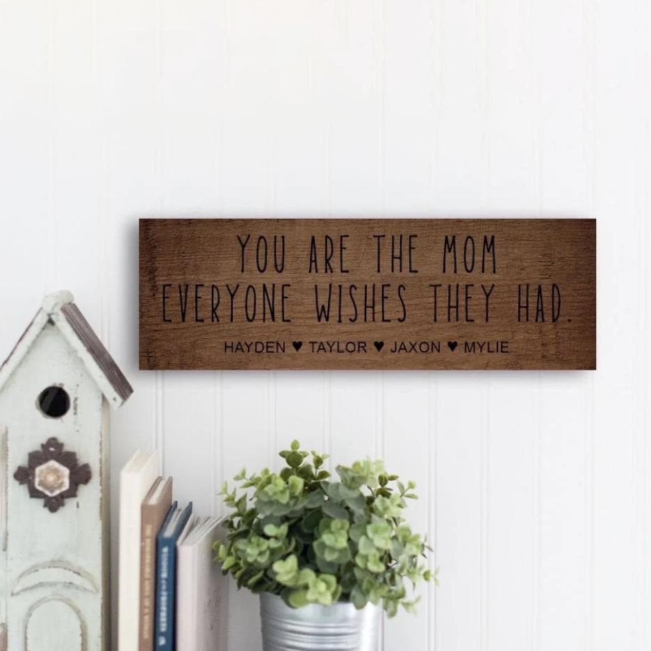 Rustic Wood Sign-mothers Day Decor-laser Engraved Sign-mothers Day Gift ...