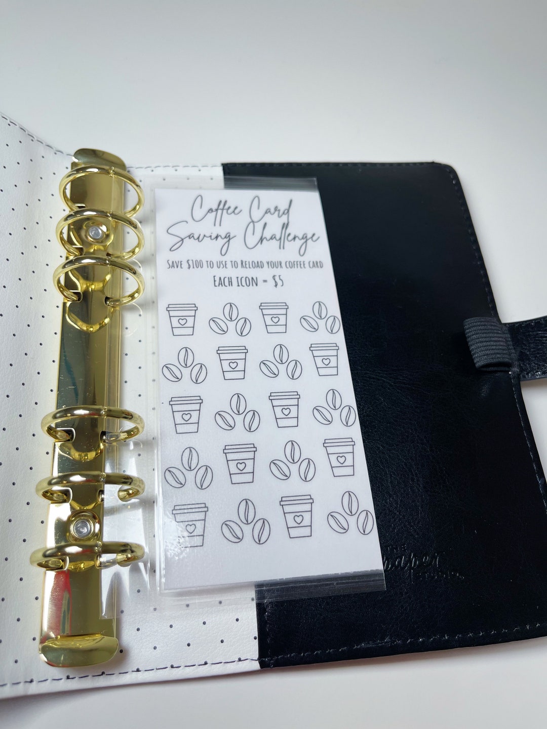 Coffee Card Reload Challenge | Star | Donuts | A6 Binder | Laminated ...