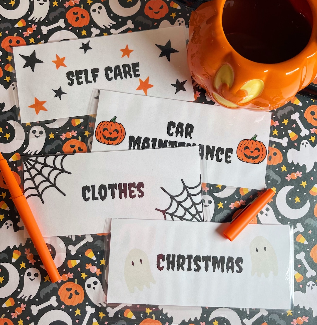 Custom Spooky Halloween Cash Envelopes | A6 Envelope | Budget Binder ...