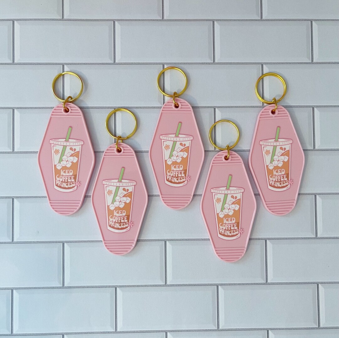 Iced Coffee Princess Motel Keychain | Preppy | Retro | Keychain | Iced ...
