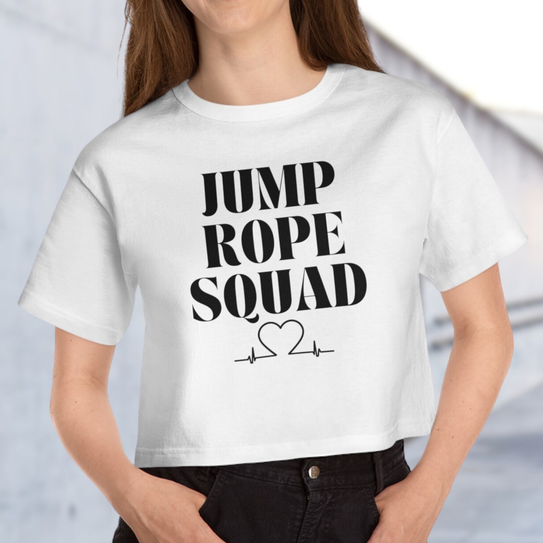 Jump Rope Squad Crop Top: Cotton Workout Gym Tee - Etsy