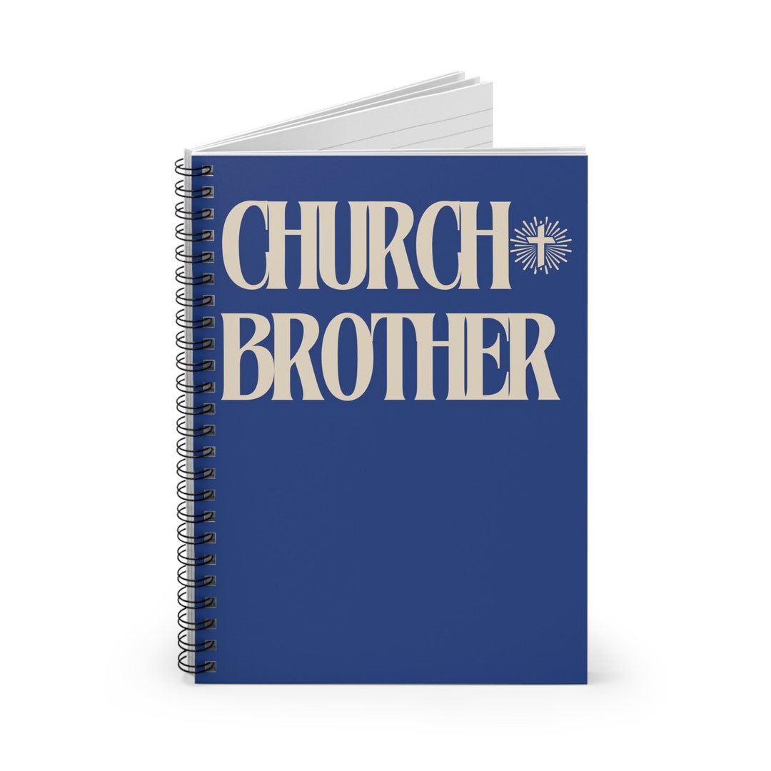 Church Brother Spiral Notebook: Bible Study, Sermon Notes, Prayer ...