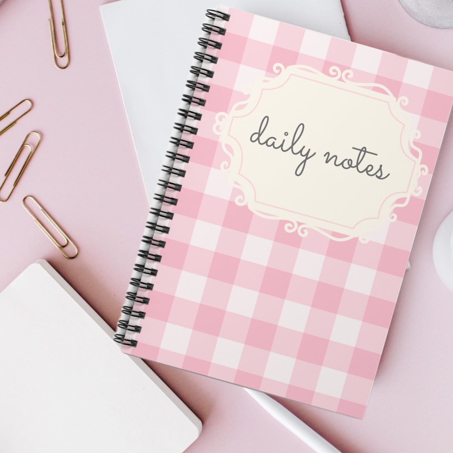 Coquette Aesthetic Pink Notebook for Daily Notes Spiral Journal Pink ...