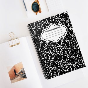 Retro Notebook 90s Theme Marble Composition School Book - Etsy