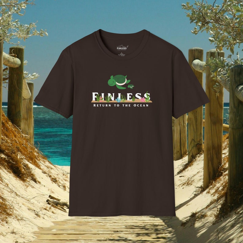 Swimming Turtles T-shirt, Ocean Theme, Soft Comfortable, Trendy Shark ...