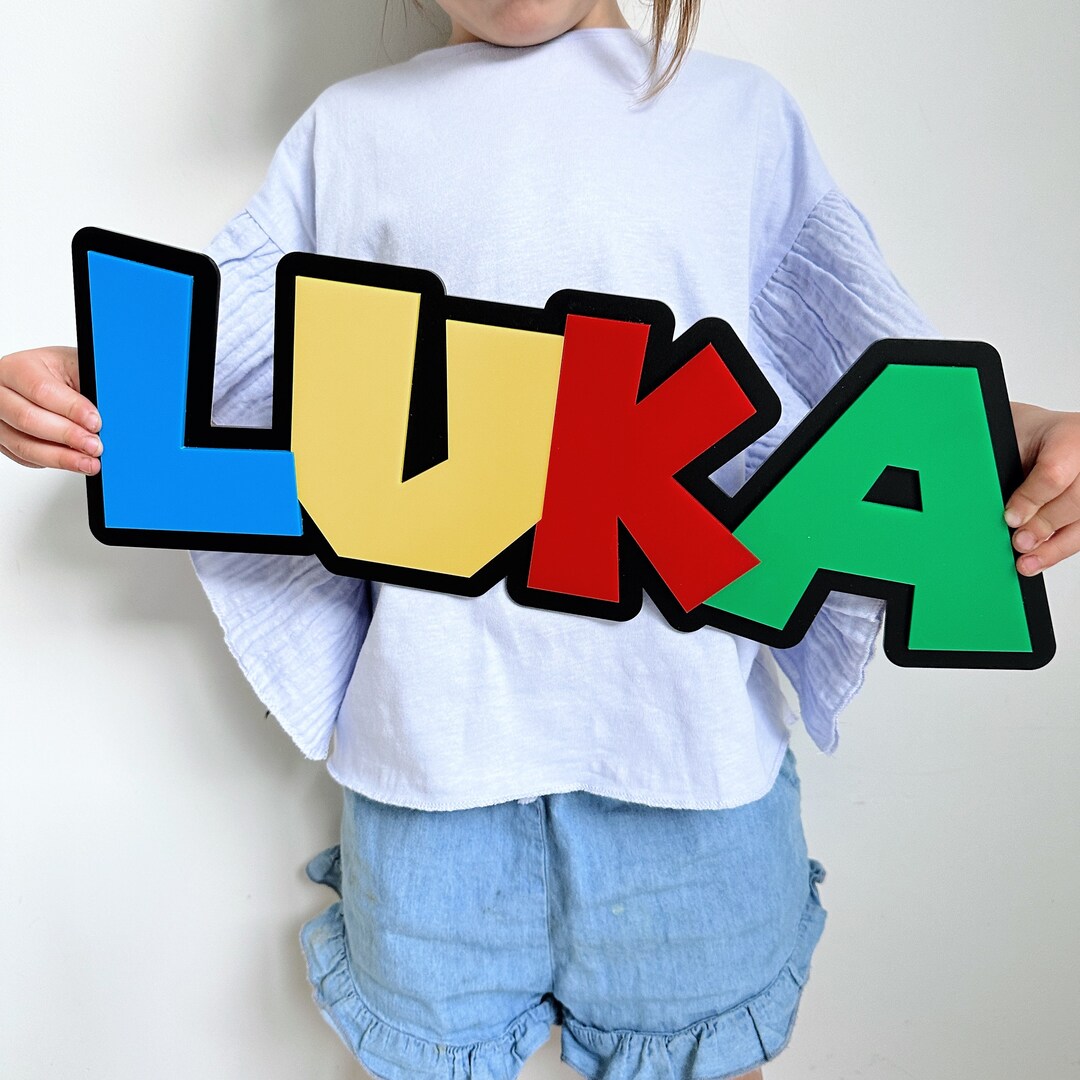 Super Mario Name Sign Room Plaque Acrylic Name Sign Super Mario Theme ...