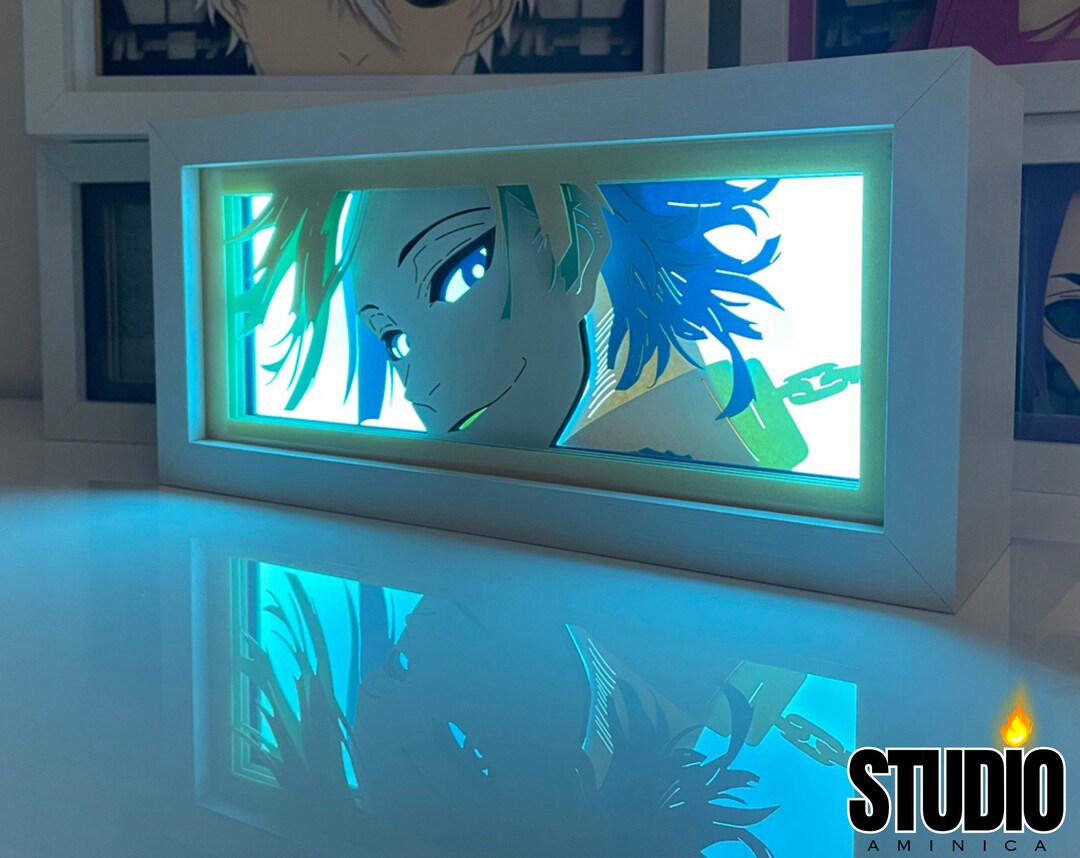 Handmade Anime Lightbox, Anime Night Light RGB Remote, Anime Lamp ...