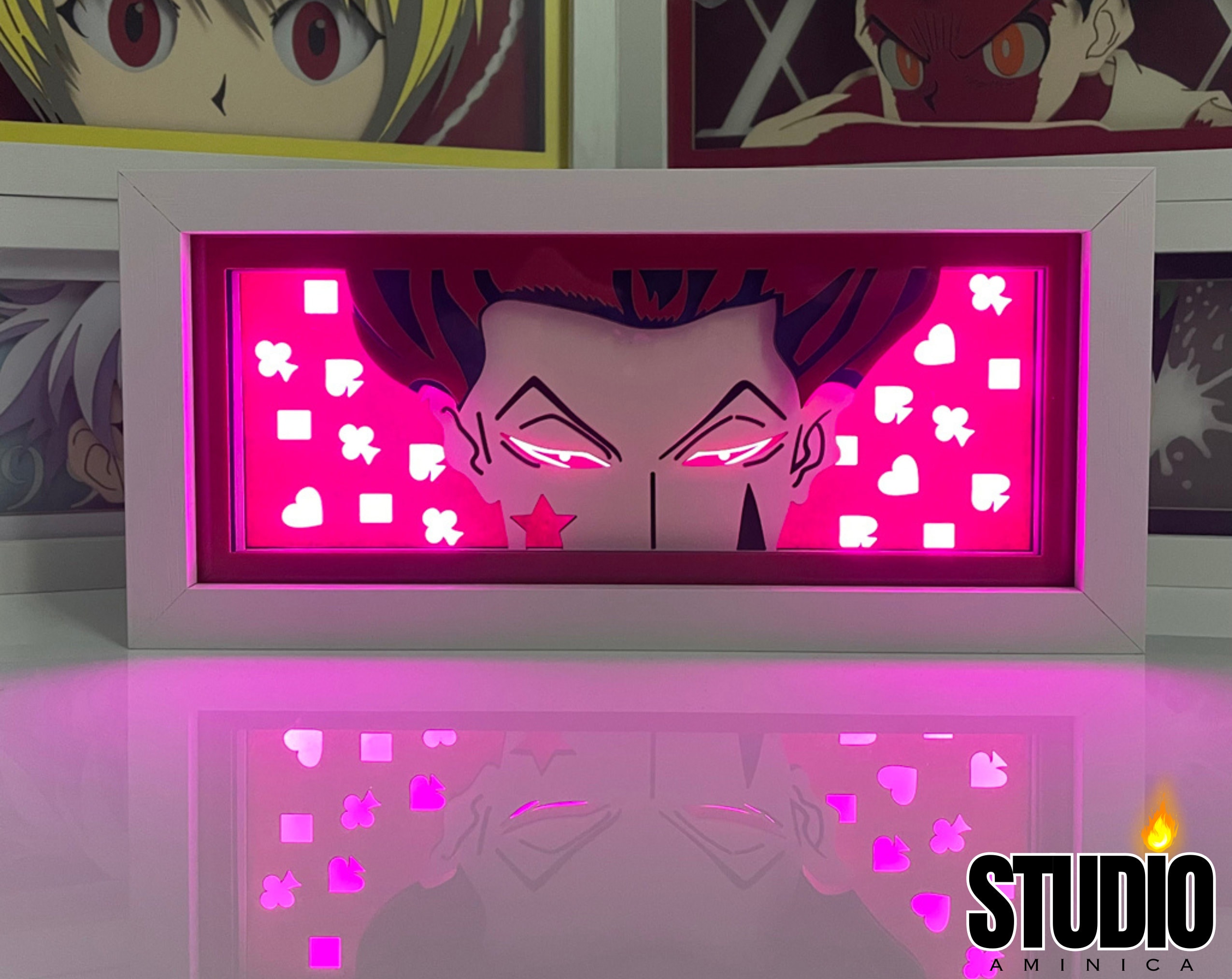 Handmade Anime Lightbox, Anime Night Light RGB Remote, Anime Lamp ...