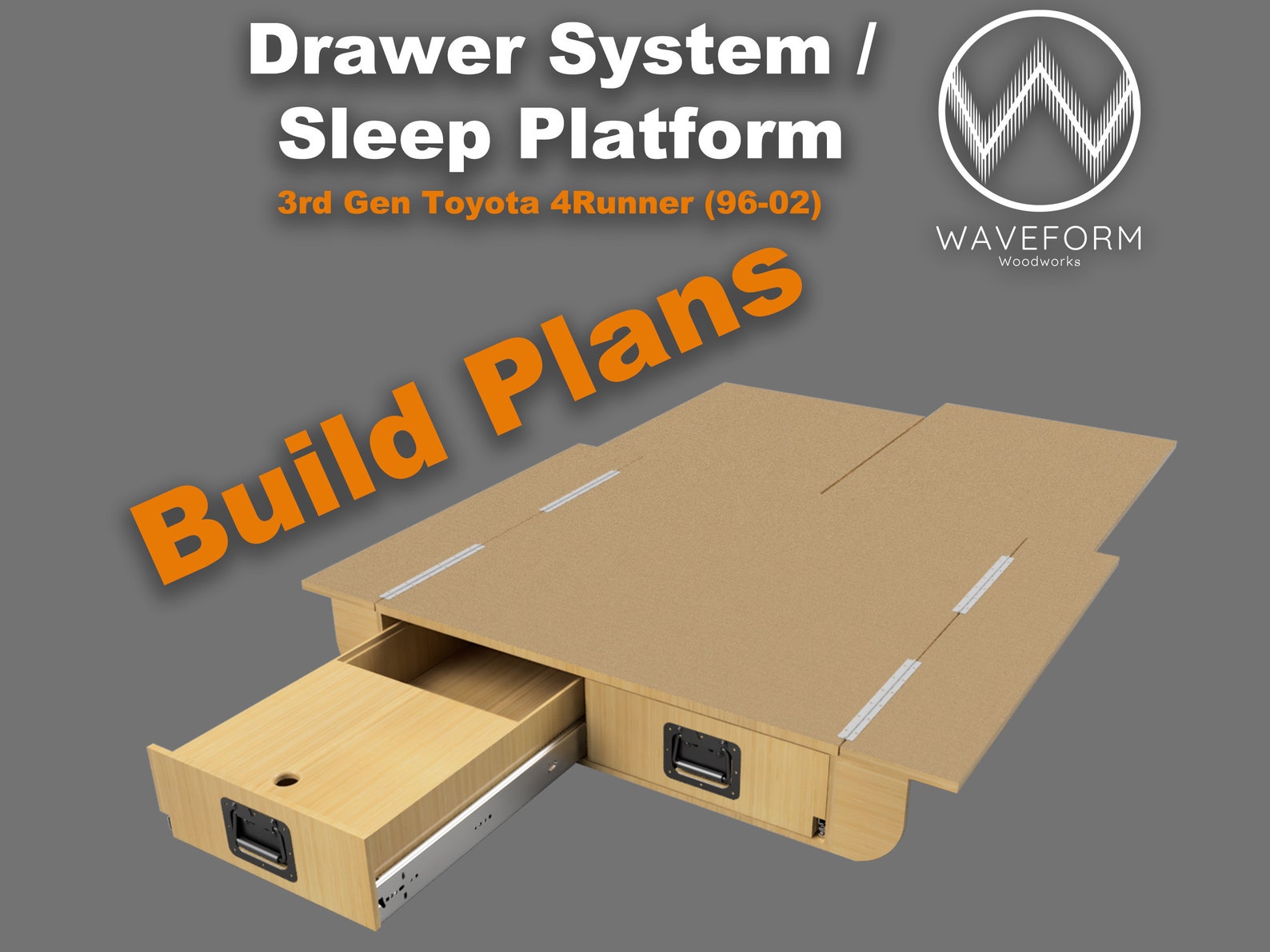 Drawer System / Sleep Platform - Digital Build Plans for 3rd Gen Toyota ...