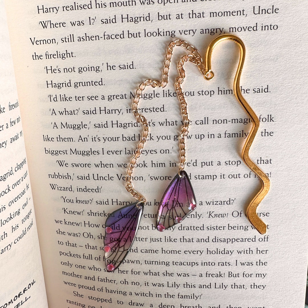Fairy Wing Purple Glitter Bookmark metal Bookmarkpage Marker Bookmark ...
