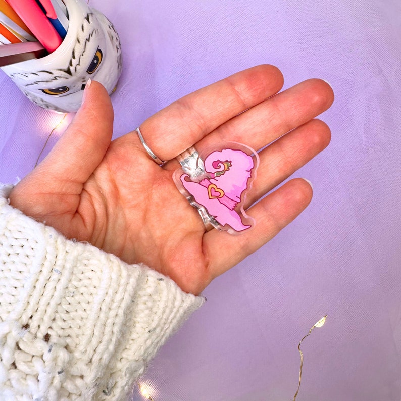 Pink Wizard Hat Acrylic Pin Fantasycore Cute Gifts Magic witch Hat Pink ...