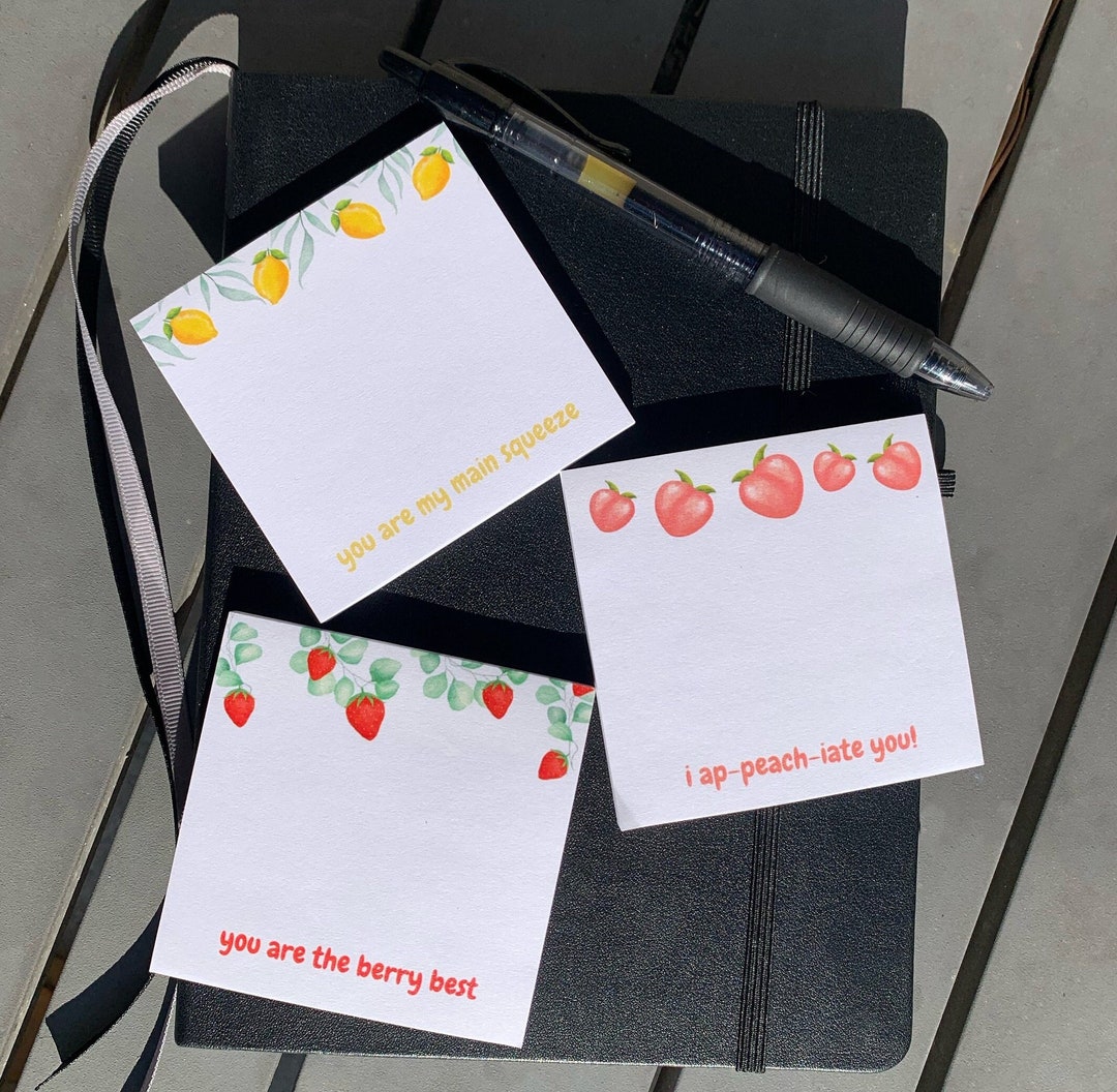 Fruit Sticky Notes 3x3 Sticky Notes Post It Notes Stationary Sticky ...