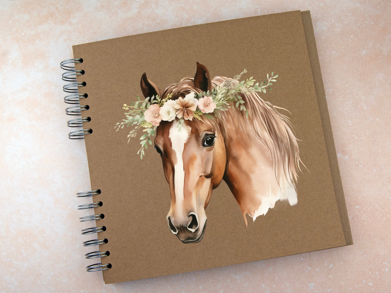 Watercolor Boho Horses Clipart Floral Horse Horse With Flowers Png ...