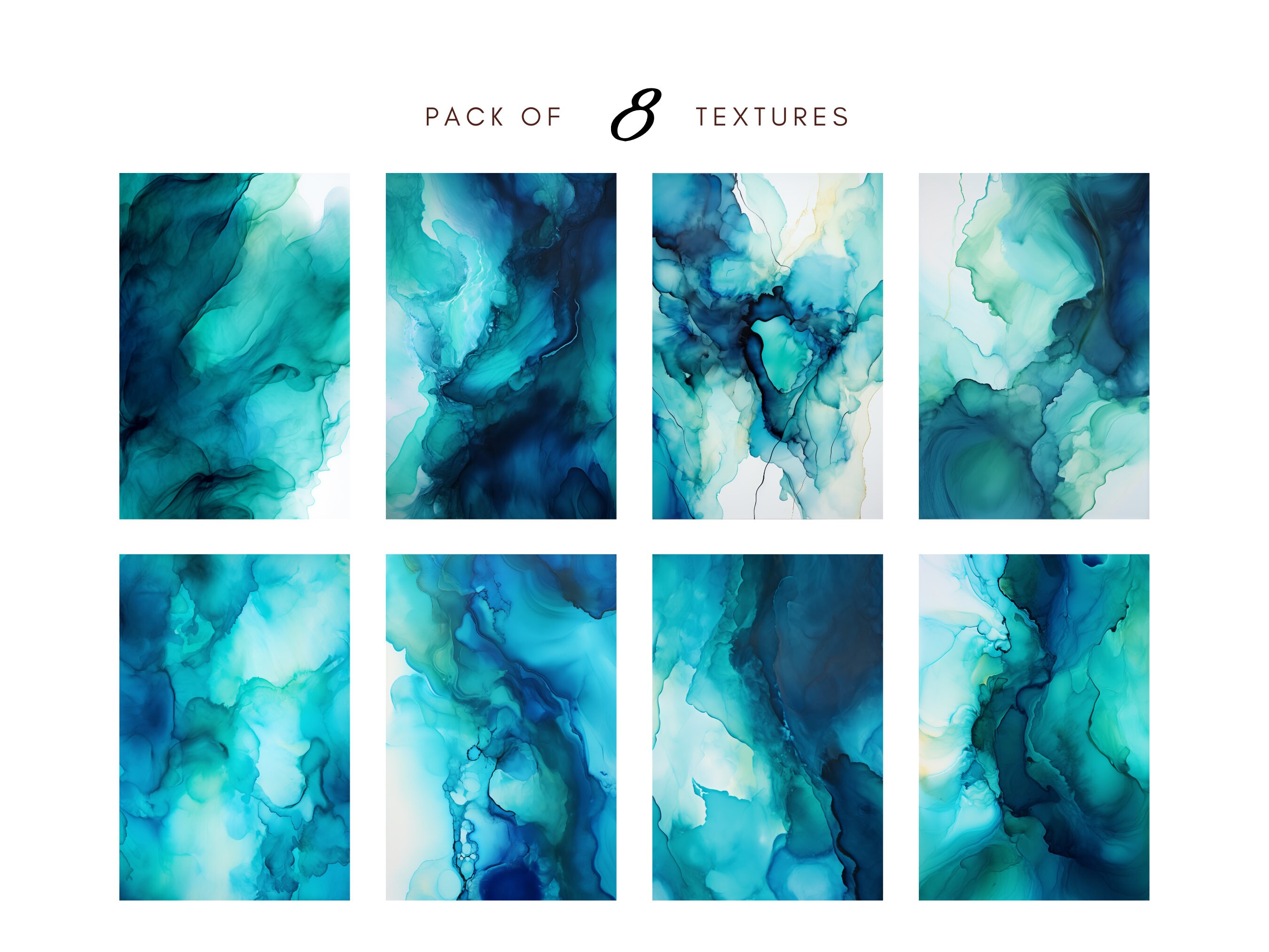 Alcohol Ink Watercolor Background | Navy Teal Clipart | Instant ...