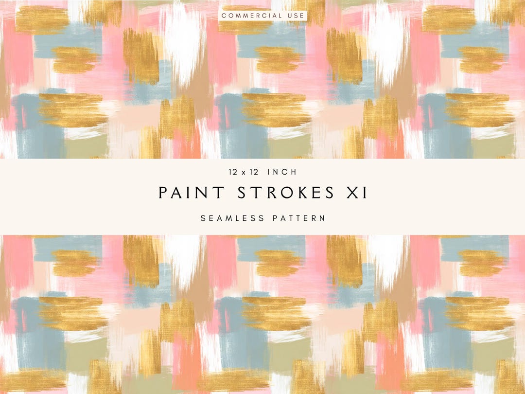Abstract Brushstroke Seamless Pattern | Modern Paint Strokes Digital ...