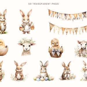 Rustic Easter | Easter Bunny Clipart Png | Farmhouse Easter | Spring ...