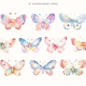 Watercolor Pastel Butterfly Clipart | Watercolor Butterflies Clip Art ...