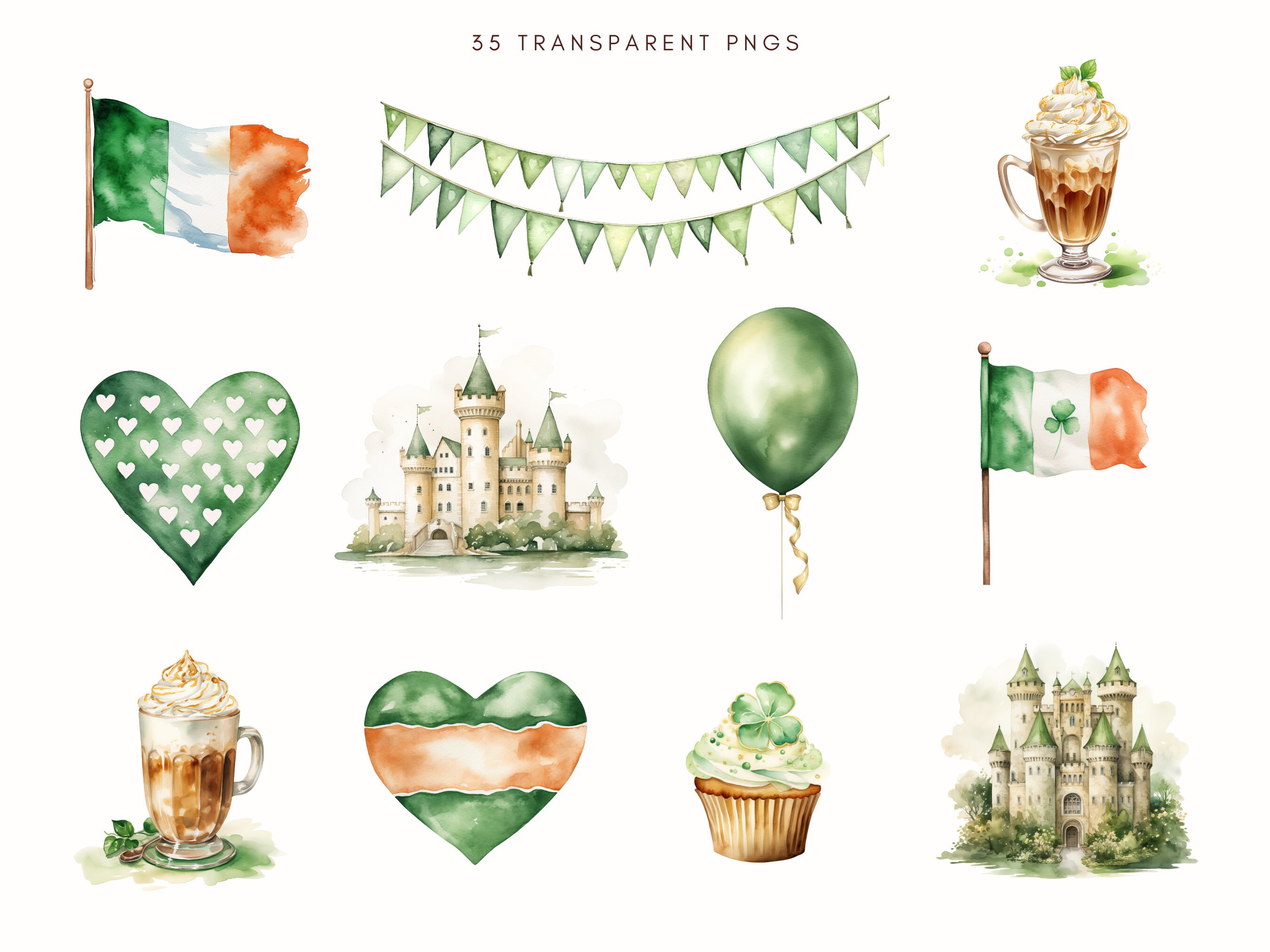 Happy St Patricks Day Background Clipart Watercolor St Patricks Day ...