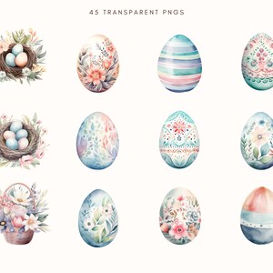 Watercolor Easter Bunny Clipart Bundle | Easter Basket Clip Art ...