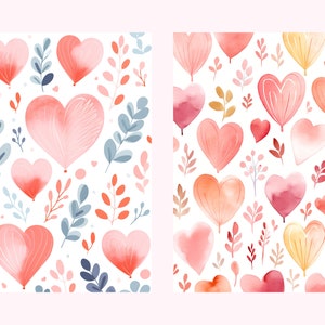 Sweet Heart Digital Paper | Digital Paper Pack | Scrapbook Paper ...