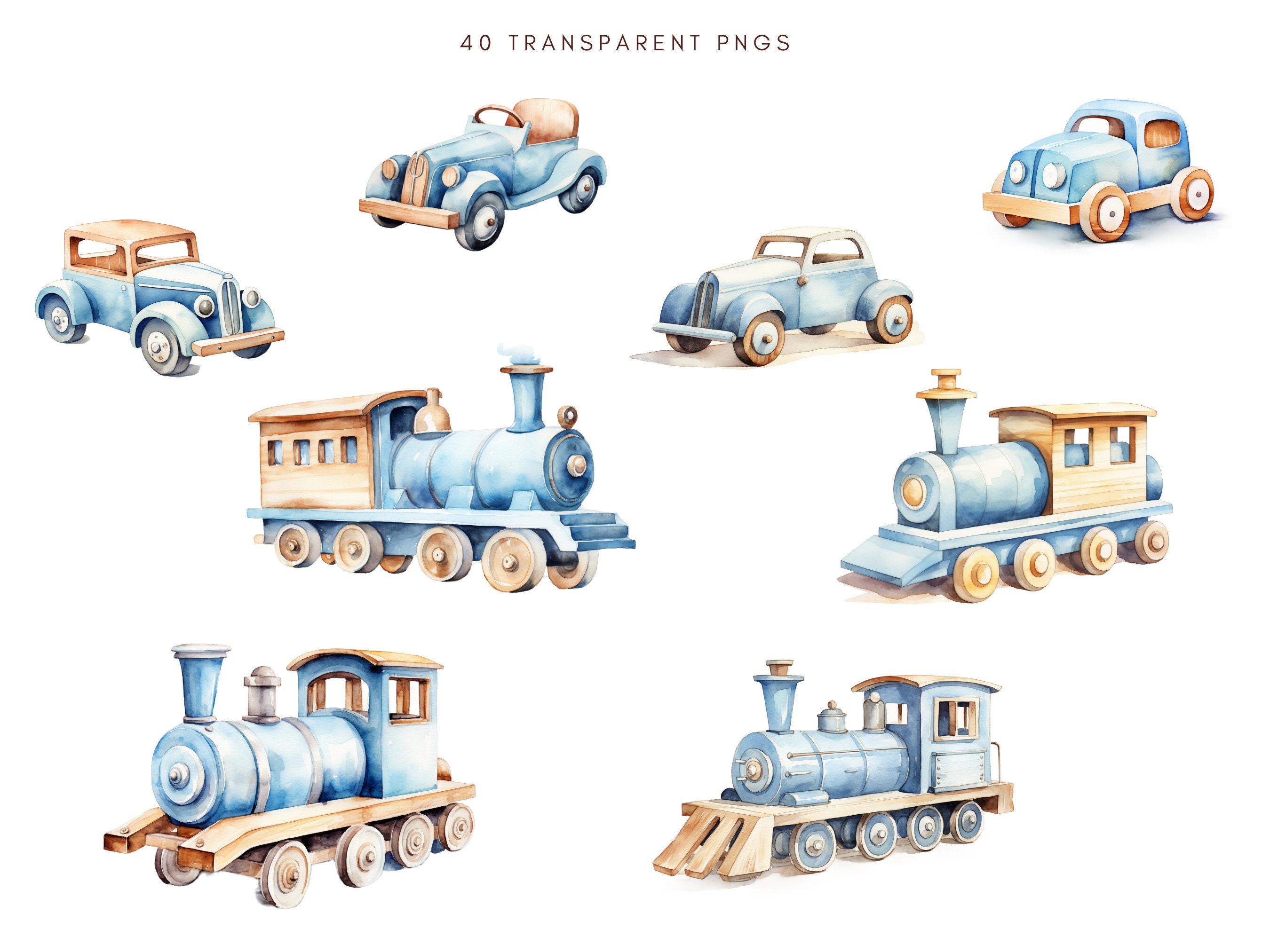 Baby Boy Toys Clipart, Baby Shower Set, Nursery, Newborn | Instant ...