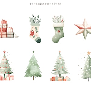 Cute Christmas Characters Clipart Bundle, Scandinavian Christmas ...