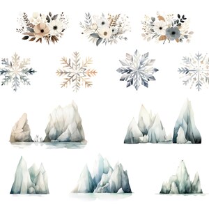 Cute Arctic Animals Clipart | Watercolor Cozy Winter | Nursery Decor ...