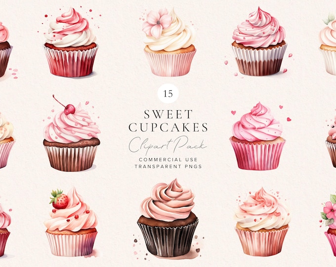 Doodle Cupcake Clipart. Hand Drawn Black & White Cupcake Outlines ...