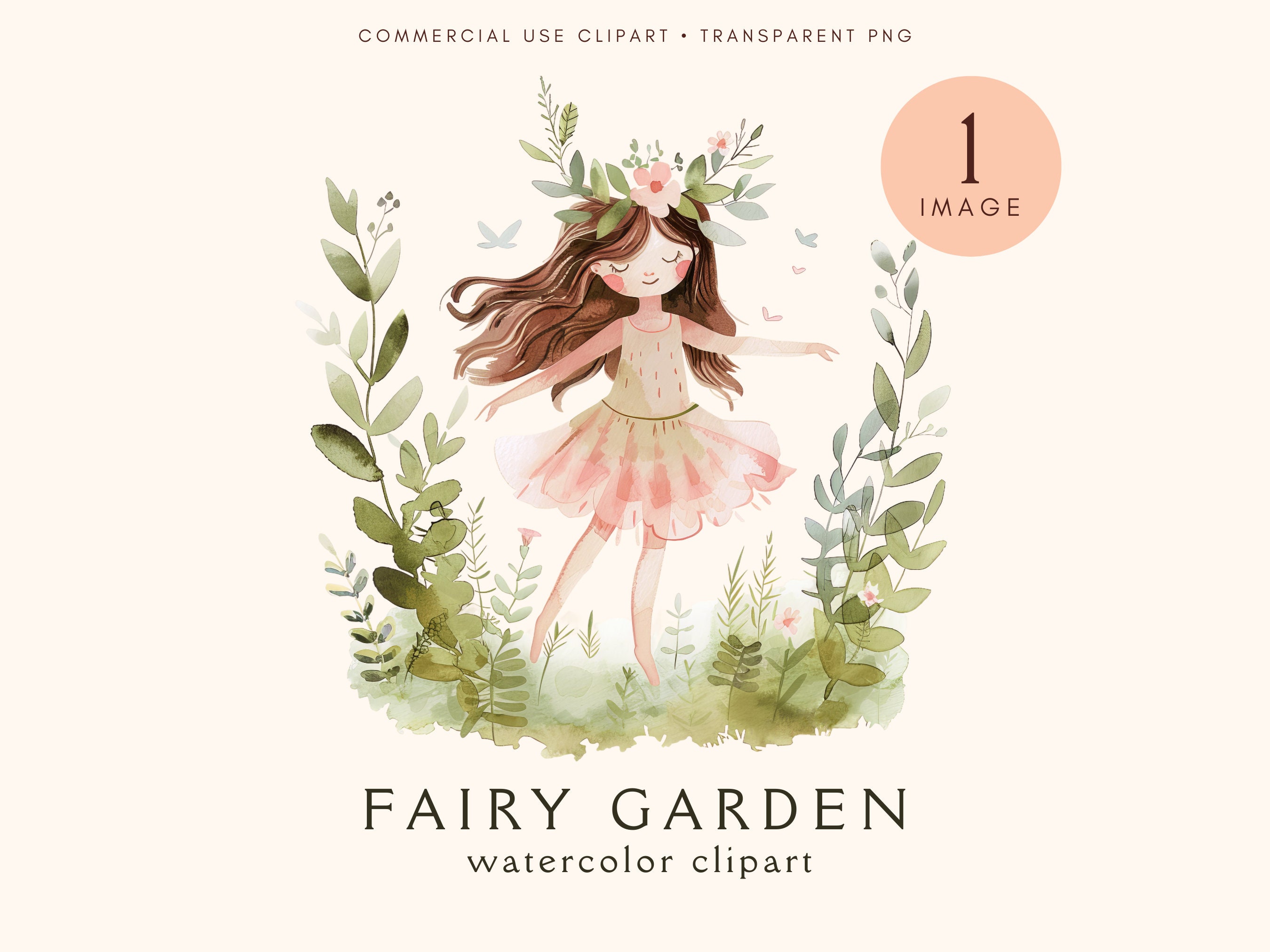 Fairy Garden Clipart Fairy Clip Art Baby Png Digital Download Magical ...
