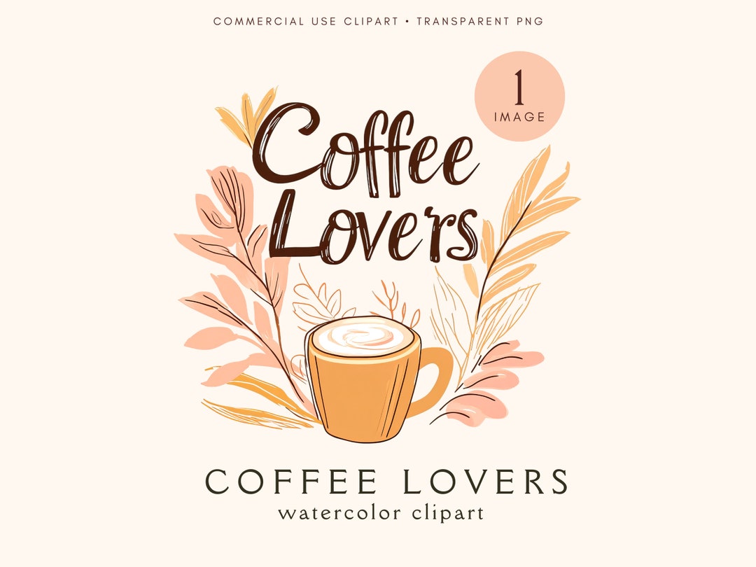 Coffee Lovers Clipart | Boho Coffee PNG | Coffee Cup | Coffee Shop Clip ...