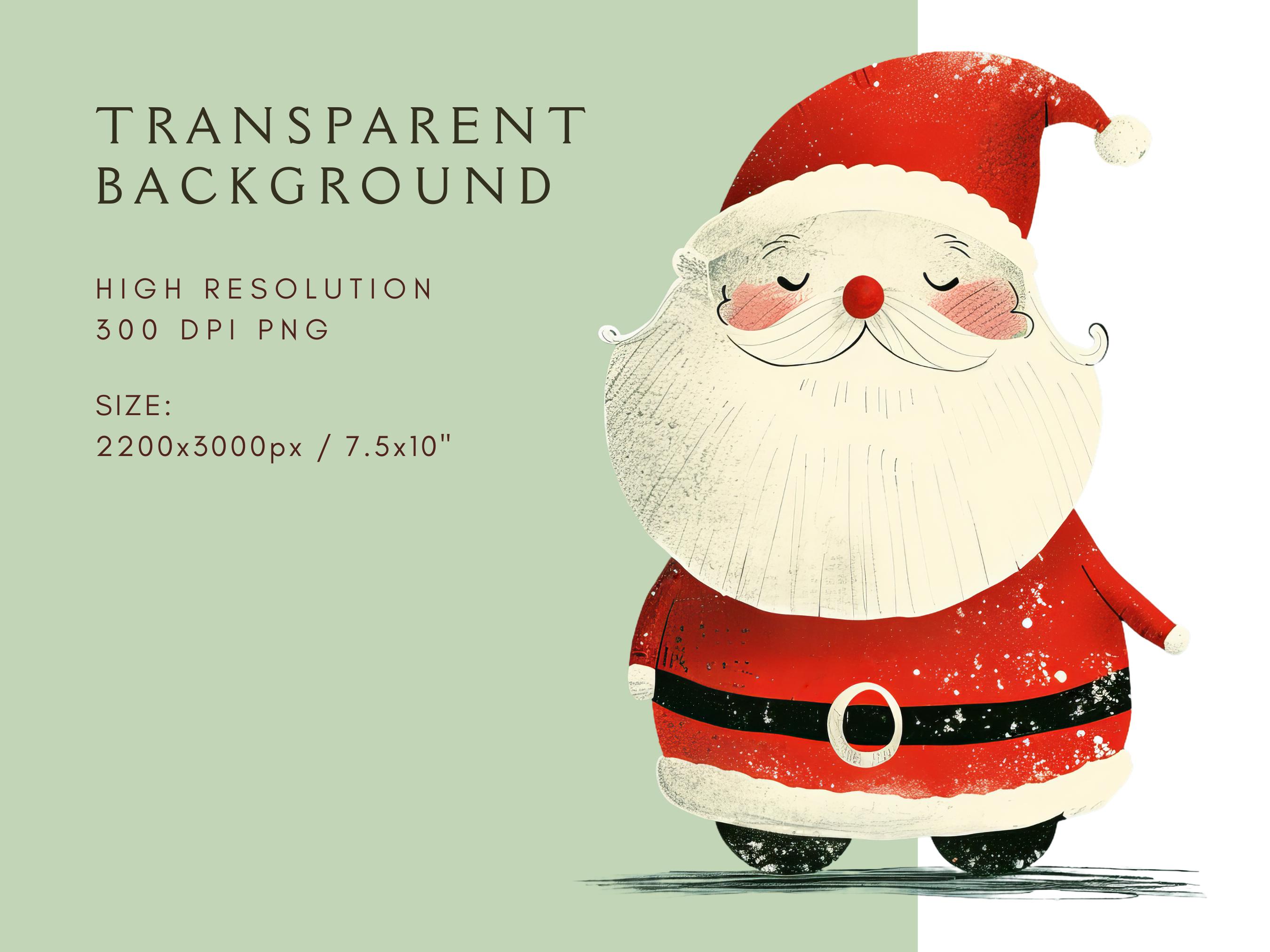 Vintage Santa Clipart | Christmas Clip Art | Cute Scandi Santa | Retro ...