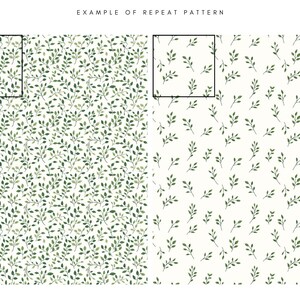 Greenery Seamless Paper Pattern | Green Leaves | Digital Paper ...