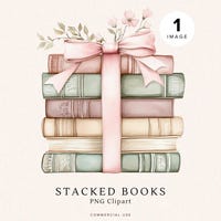 Watercolor Books Clipart, Stack of Books Clipart, Watercolor Books Png ...