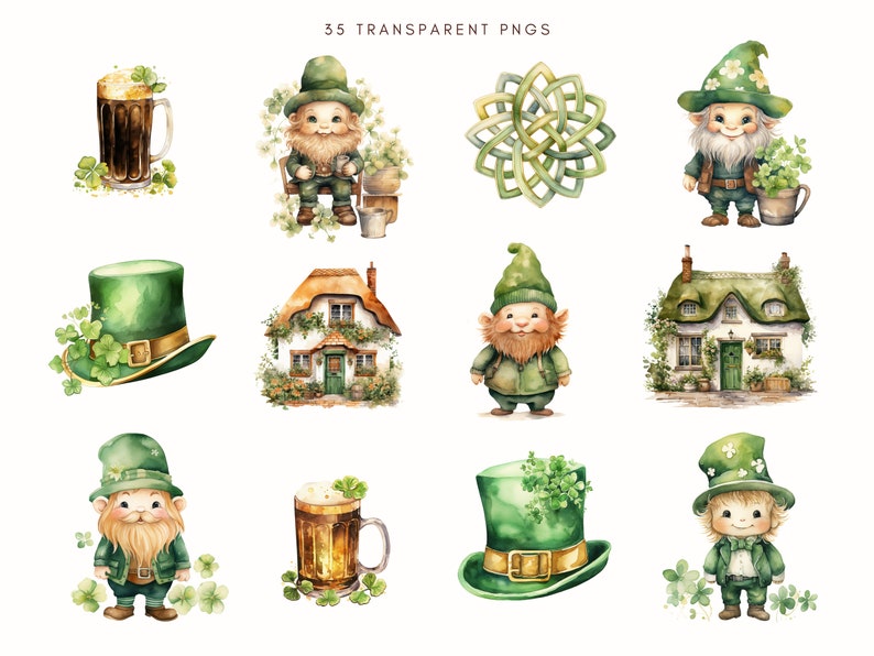 Happy St Patricks Day Background Clipart Watercolor St Patricks Day ...