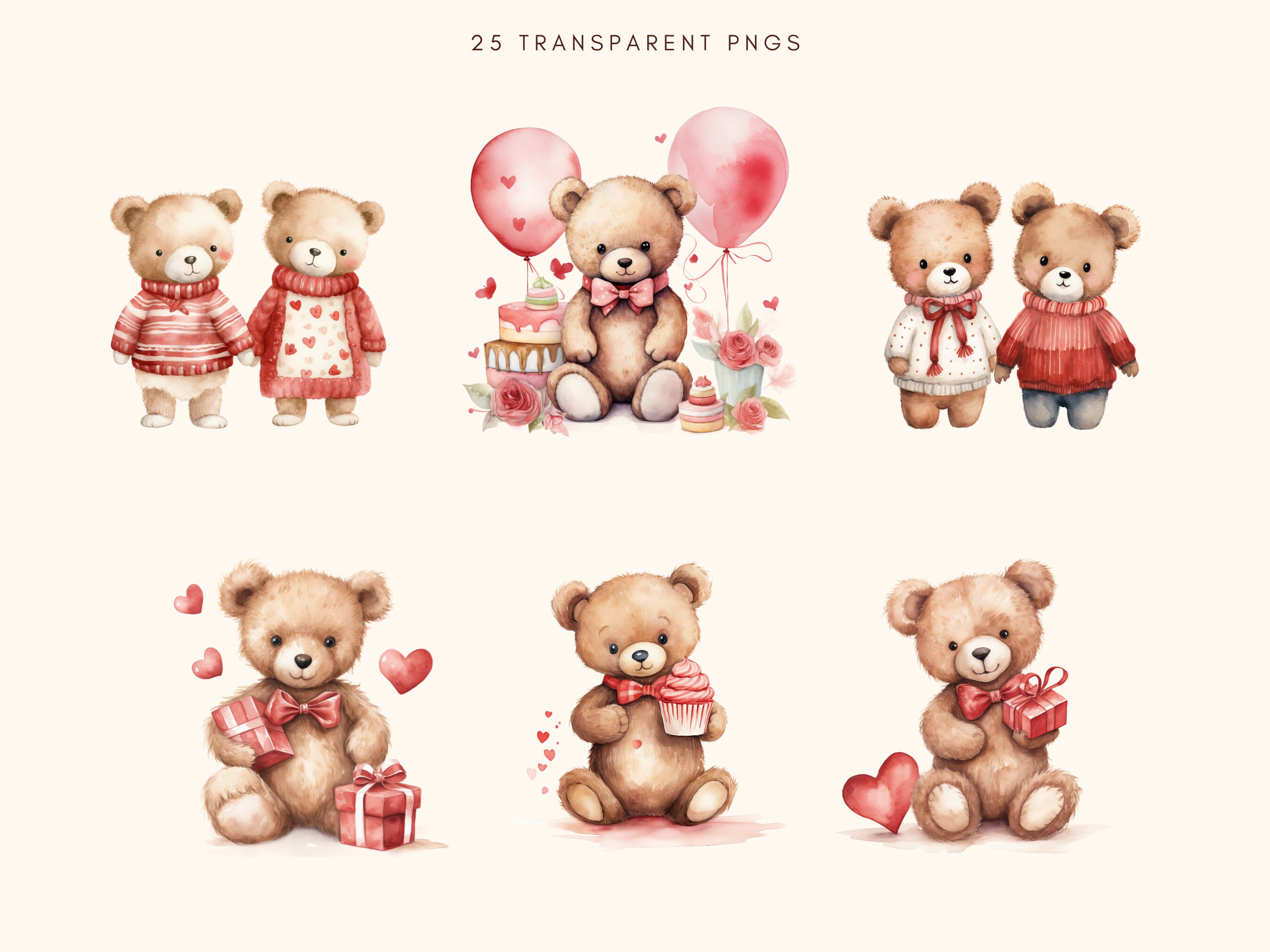 Red Valentine Bears Teddy Bear Clipart Valentines Bear Clipart ...