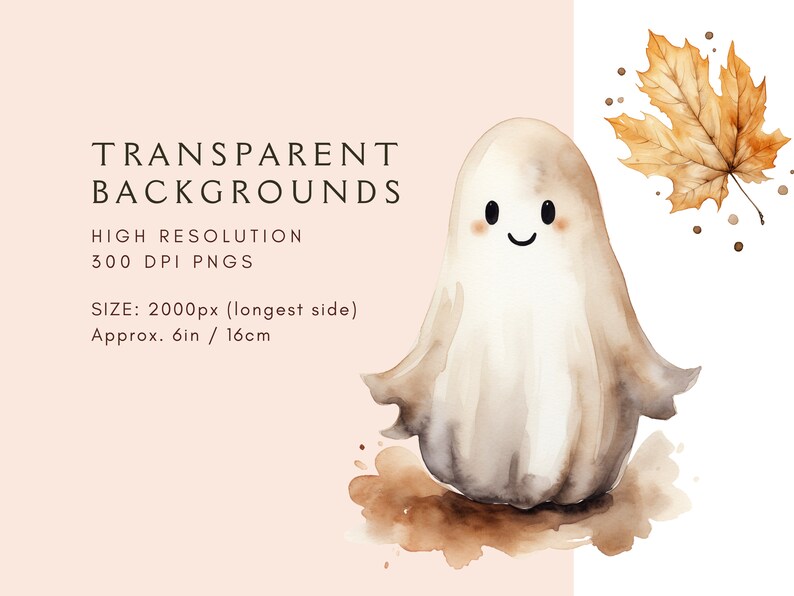 Cute Halloween Clipart Set Ghosts Spiders Witch Bats Instant Download ...