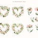 Heart Wreath Clipart | Watercolor Flowers | Love | Card Making ...