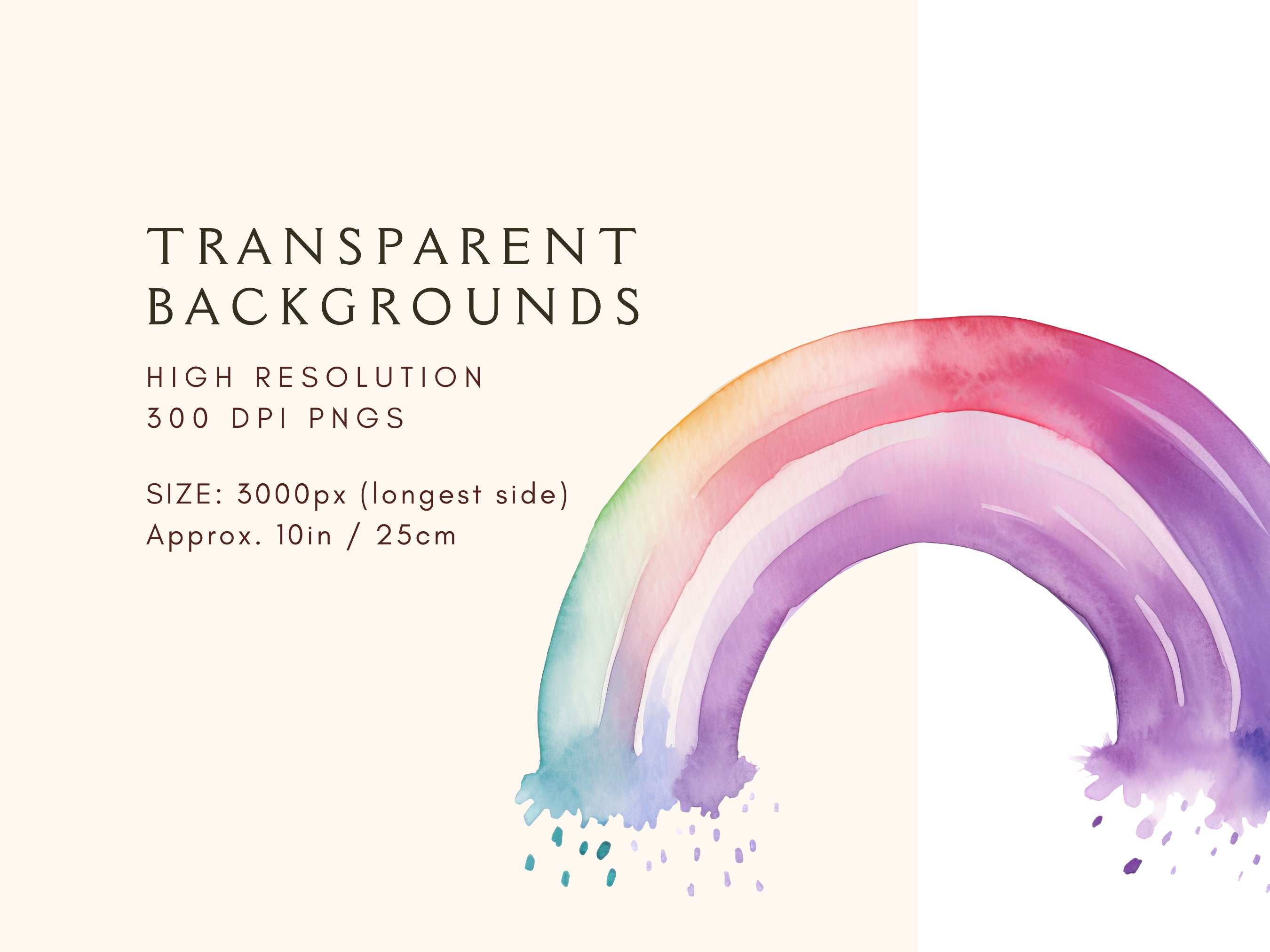 Boho Rainbow Clipart Purple Rainbow Png File Boho Clip Art Pastel Boho ...