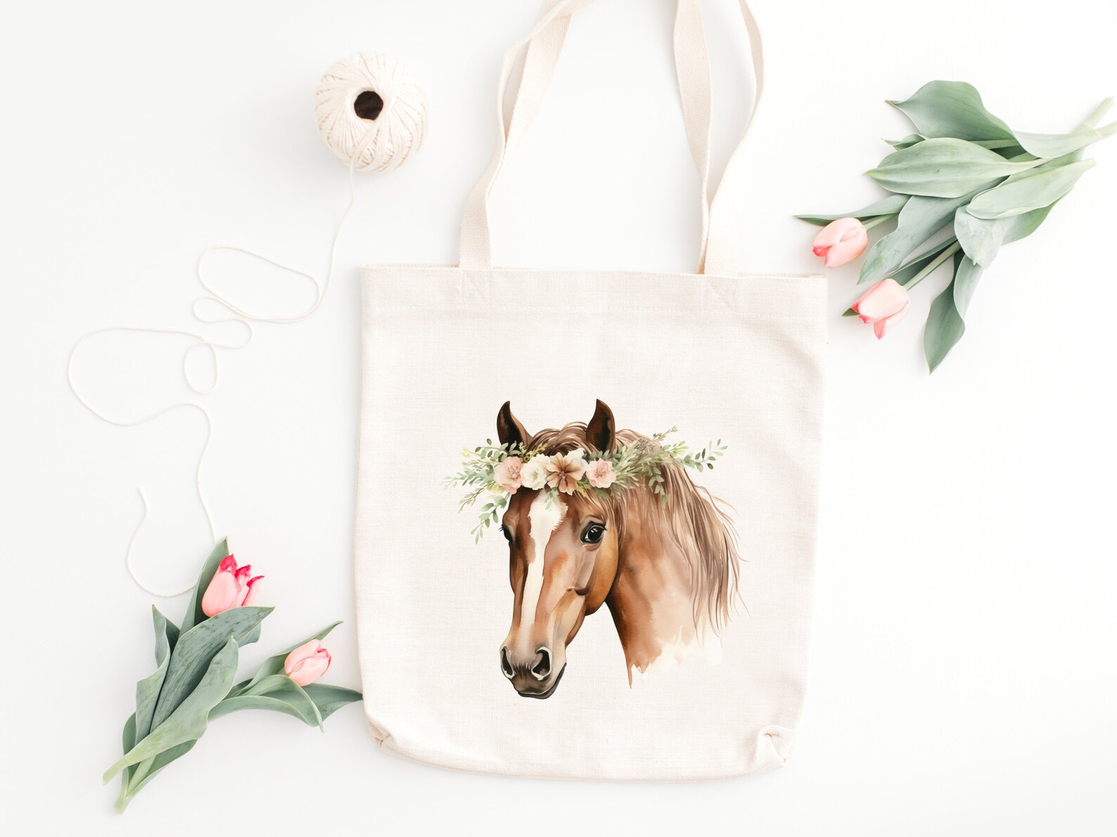 Watercolor Boho Horses Clipart | Floral Horse | Horse With Flowers Png ...