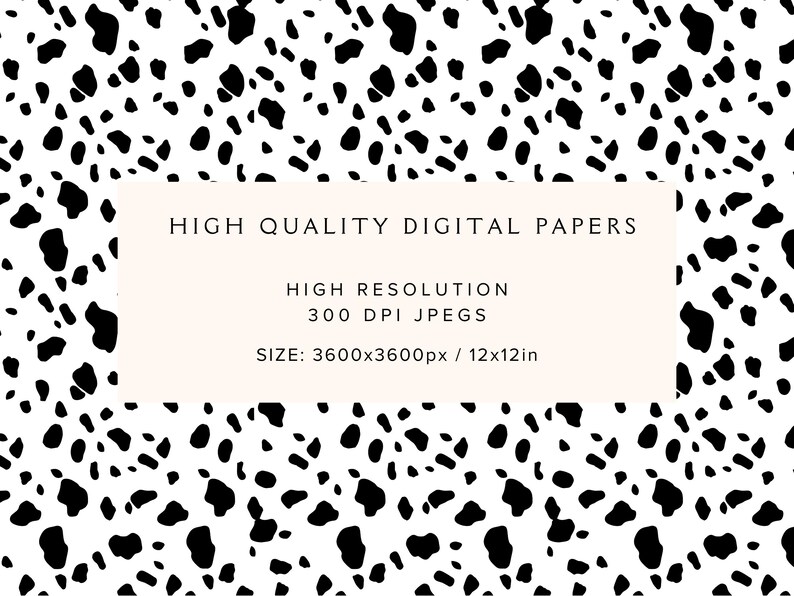 Dalmatian Spots Digital Paper | Seamless Pattern - Etsy