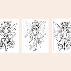 Printable Mindfulness Coloring Book | Cute Fairies | 30 Coloring Pages ...