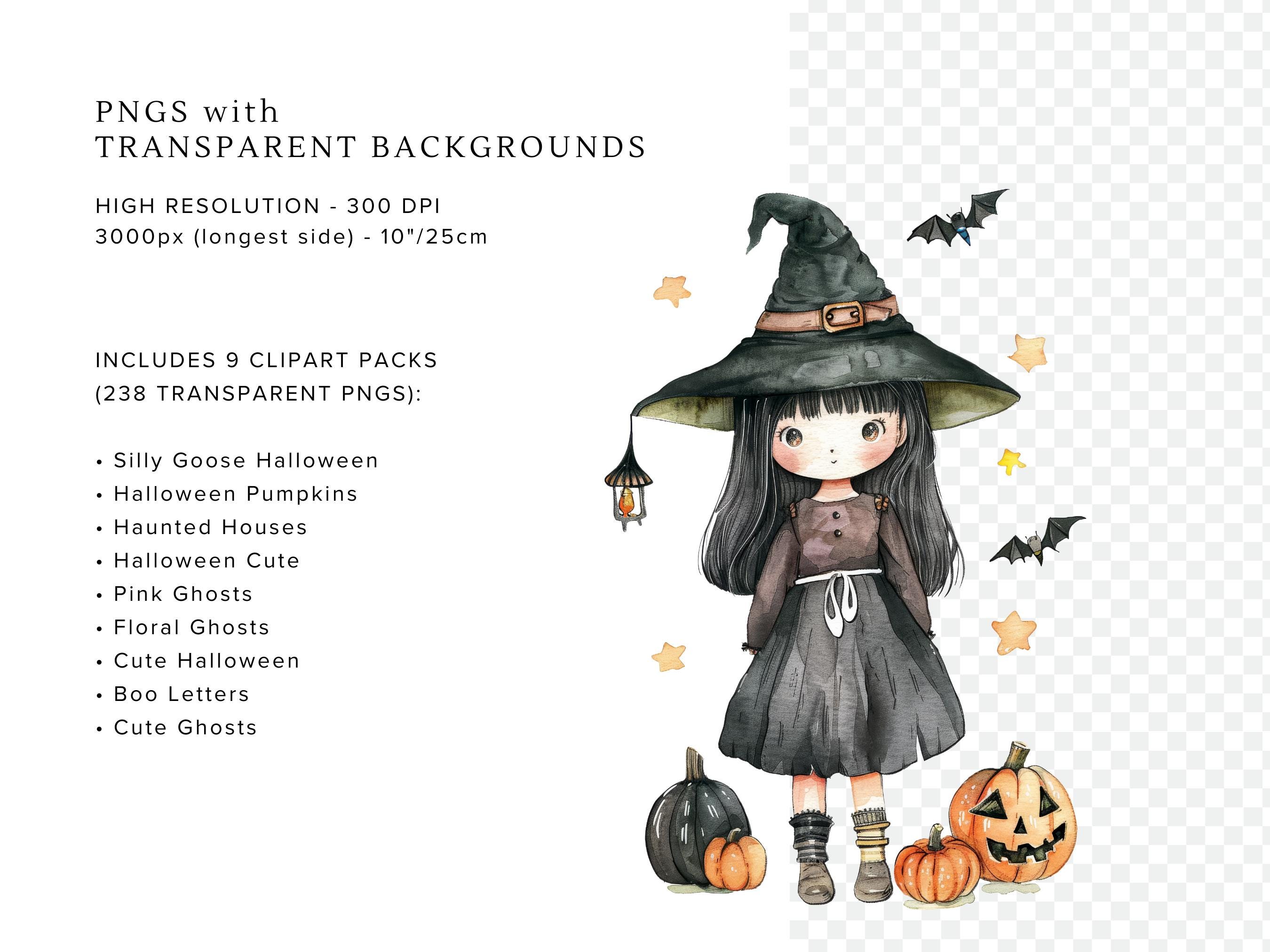 Halloween Clipart Mega Bundle | Watercolor Clip Art | Pumpkin PNG ...