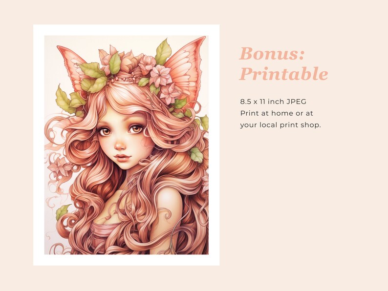 Printable Mindfulness Coloring Book Cute Fairies 30 Coloring Pages ...