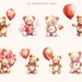 Red Valentine Bears | Teddy Bear Clipart | Valentines Bear Clipart ...