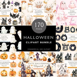 Halloween Clipart Mega Bundle | Watercolor Clip Art | Pumpkin PNG ...