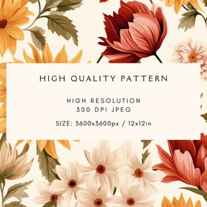 Sunflowers Seamless Pattern | Repeat Pattern | Repeating File | Yellow ...