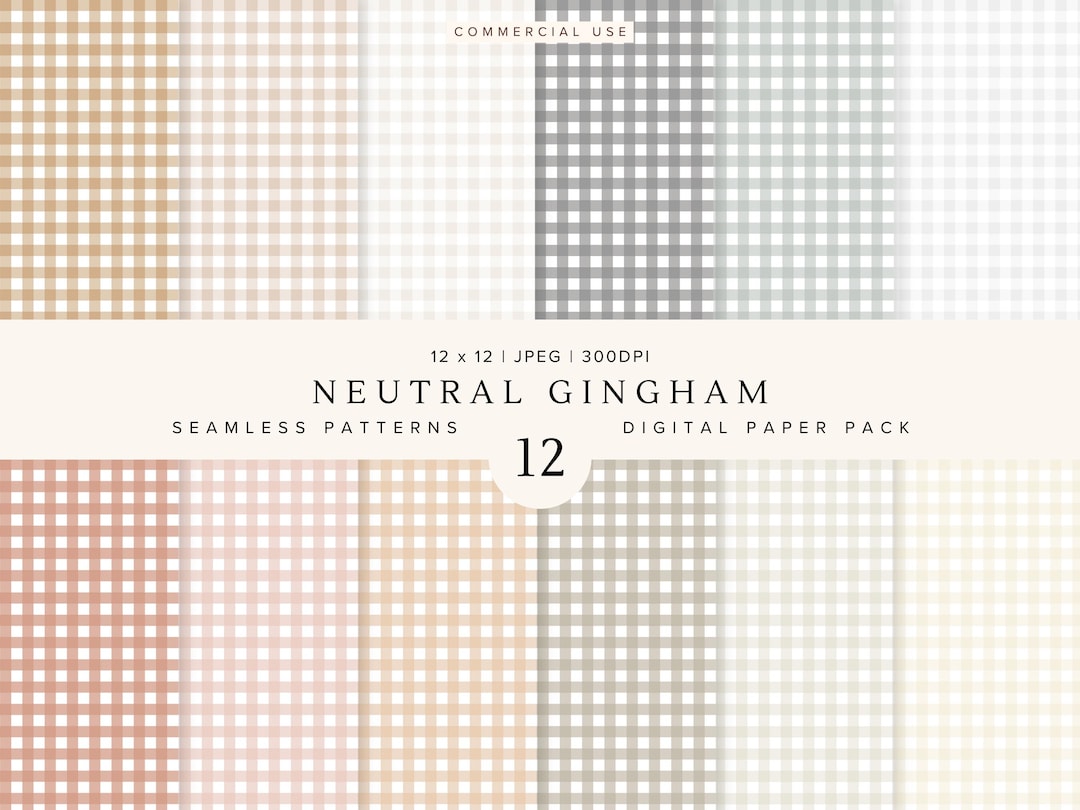 Gingham Seamless Pattern | Digital Paper for Scrapbooking | Printable ...