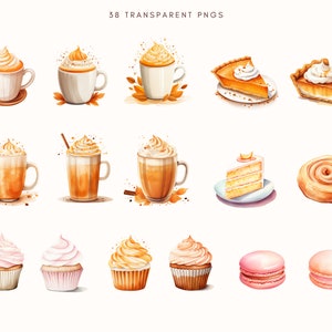 Pumpkin Spice Latte Clipart | Cute Autumn Coffee PNG | Images | Fall ...